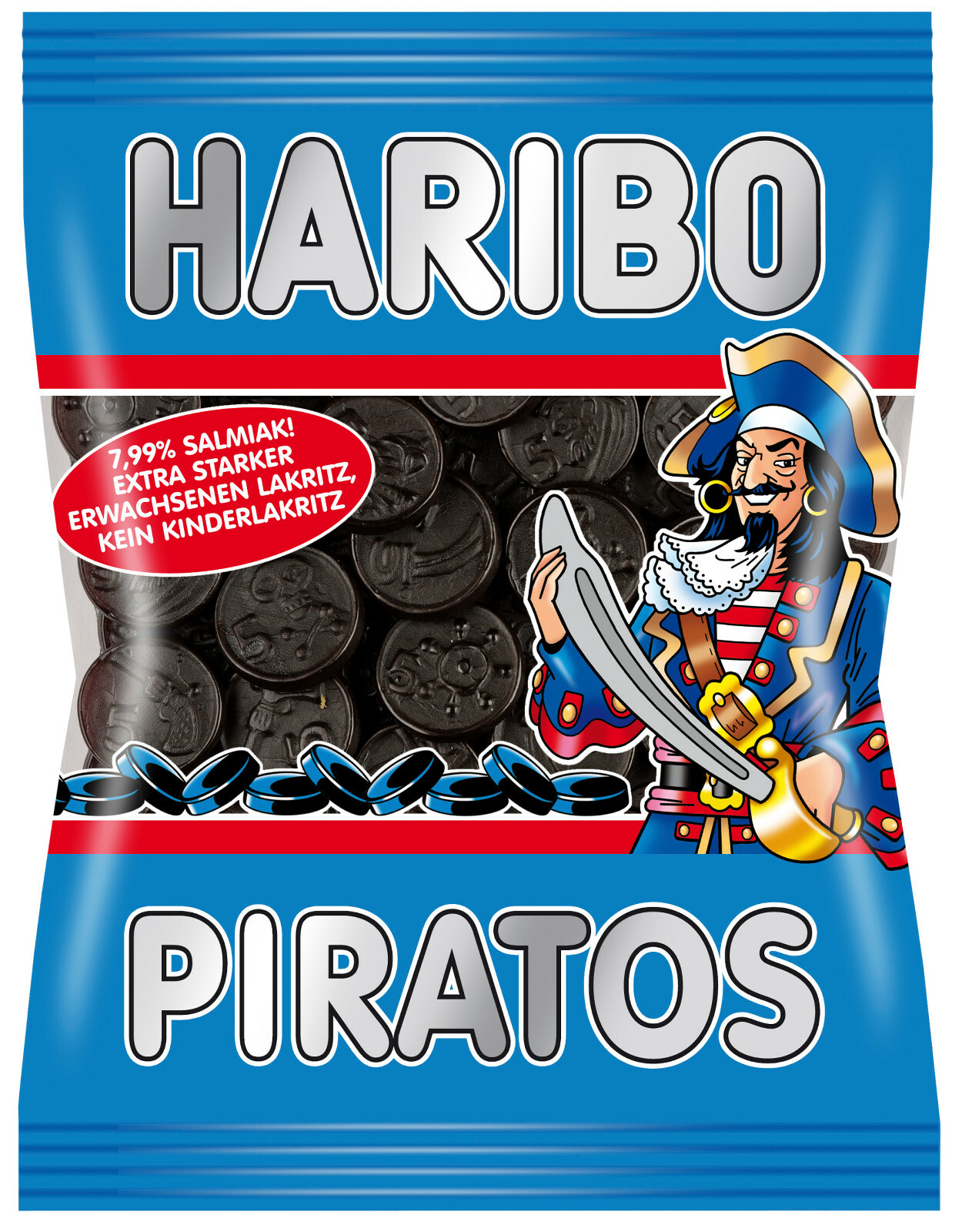 10x HARIBO PIRATOS LAKRITZ SALMIAK 175g - Stark - Erwachsenenlakritz ...