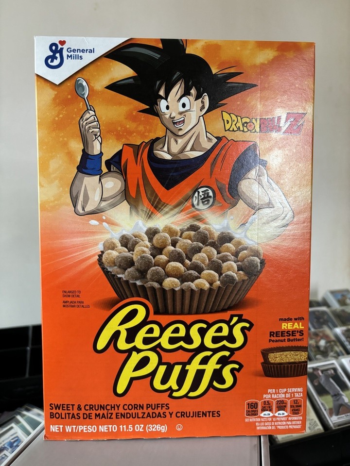 NEW DRAGON BALL Z x REESES PUFFS CEREAL LIMITED EDITION GOKU COVER 11.5 ...