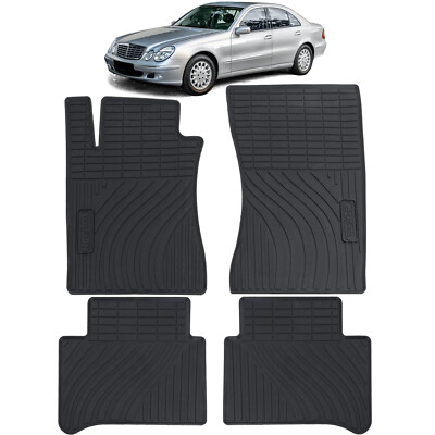 Premium Rubber Floor Mats FRONT + REAR for Mercedes E-Class W211 S211 ...