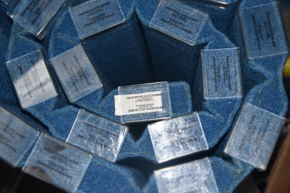 Angeles Quiet Divider with Sound Sponge 30"x10' Room Divider, Blueberry ...