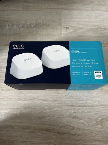 eero 6 Dual Band Wi-Fi 6 Router Mesh System - White (2-Pack) N010001 ...