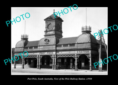 OLD LARGE HISTORIC PHOTO PORT PIRIE SOUTH AUSTRALIA RAILWAY STATION ...
