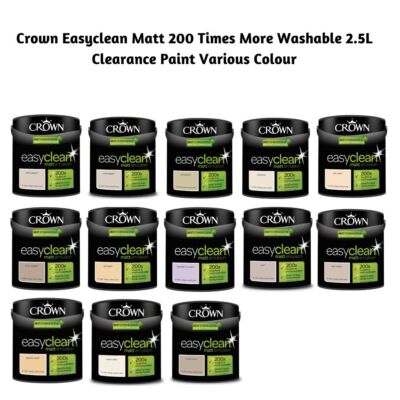 Crown Easyclean Matt 200 Times More Washable 2.5L Clearance Paint ...
