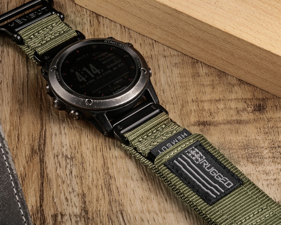 Compatible With Garmin Watch Band Super Rugged Nylon Sports Watch Strap ...