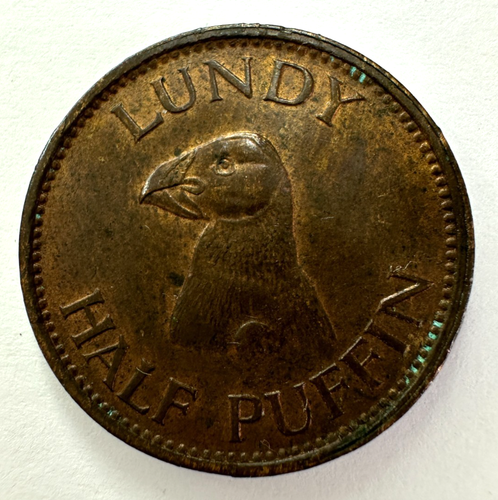 1929 Harman Lundy Half 1/2 Puffin Coin, Low 50k mintage, AU About ...