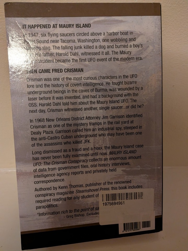 Maury Island U. F. O. : The Crisman Conspiracy by Kenn Thomas (1999 ...
