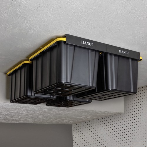 Overhead Garage Storage Rack, Ceiling Racks, Bin Organization System ...