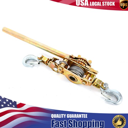 2 Ton Hand Puller Heavy Duty Winch Pull Hoist Come Along Cable Double ...