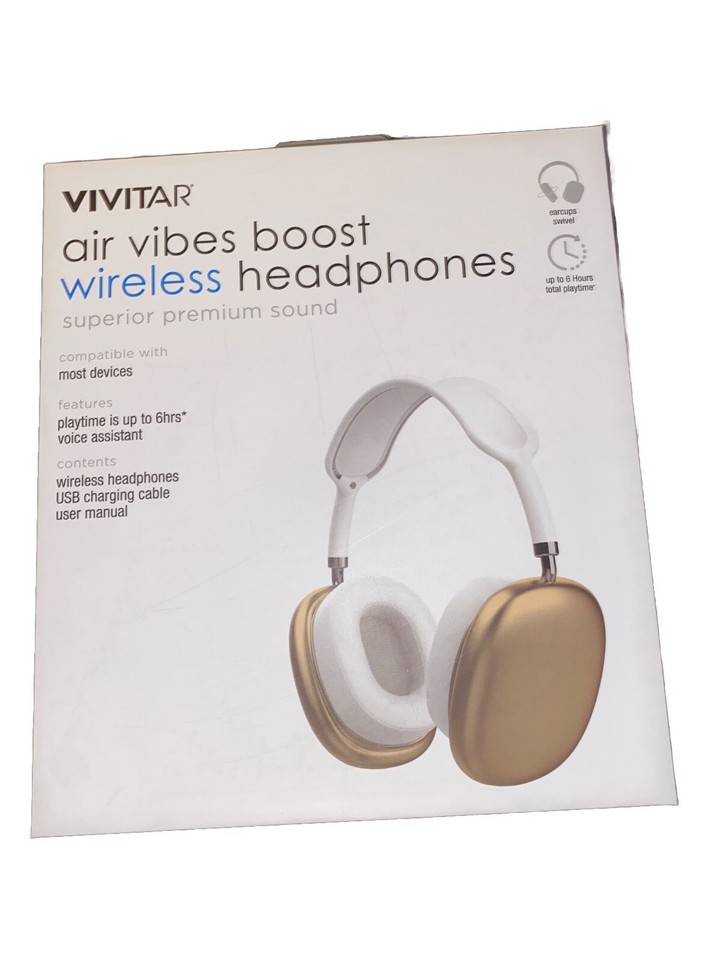 Vivitar Air Vibes Boost Wireless Headphones Bluetooth Superior Premium ...