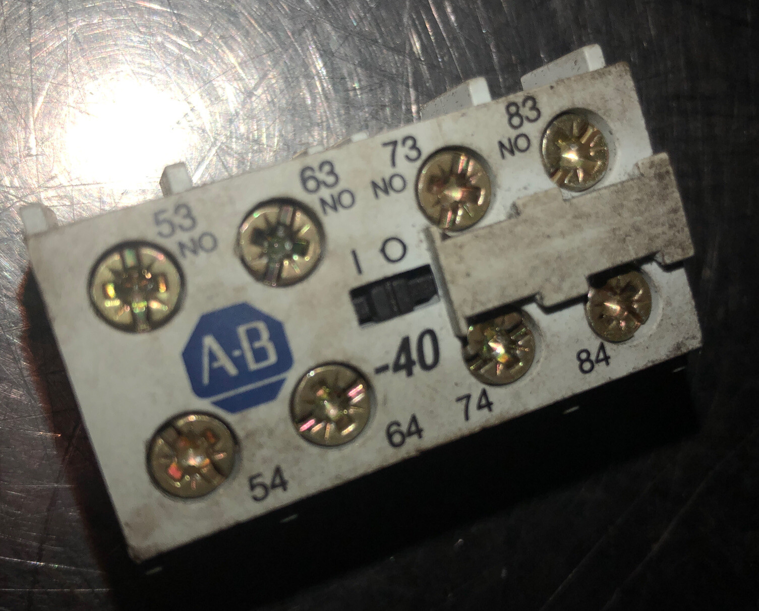 NOS ALLEN BRADLEY 195-MA40 AUXILIARY CONTACT BLOCK 10 AMP 4 N.O ...