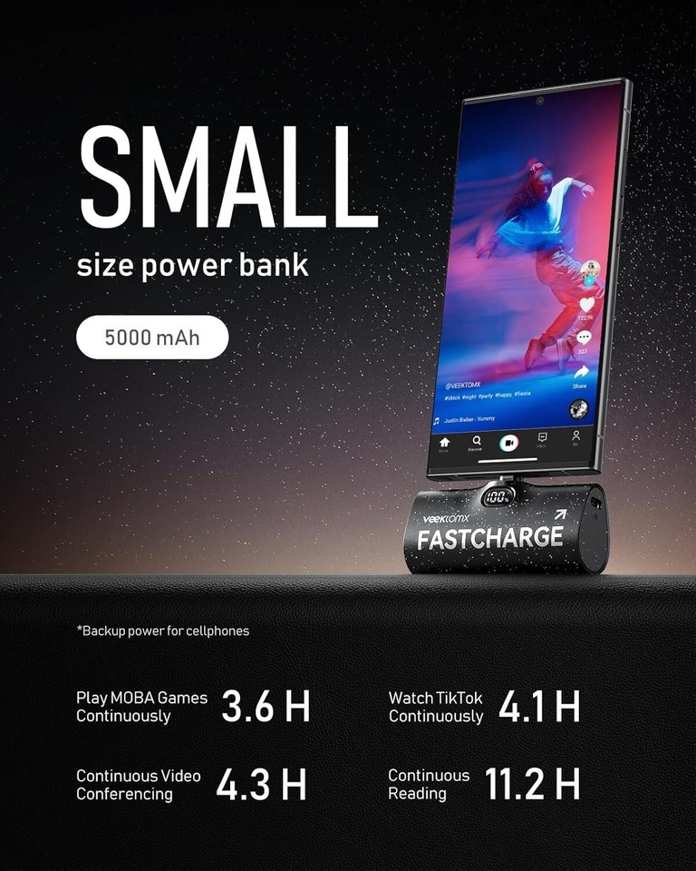 5000mAh Power Bank Ultra Mini Portable Charger Battery For iPhone ...