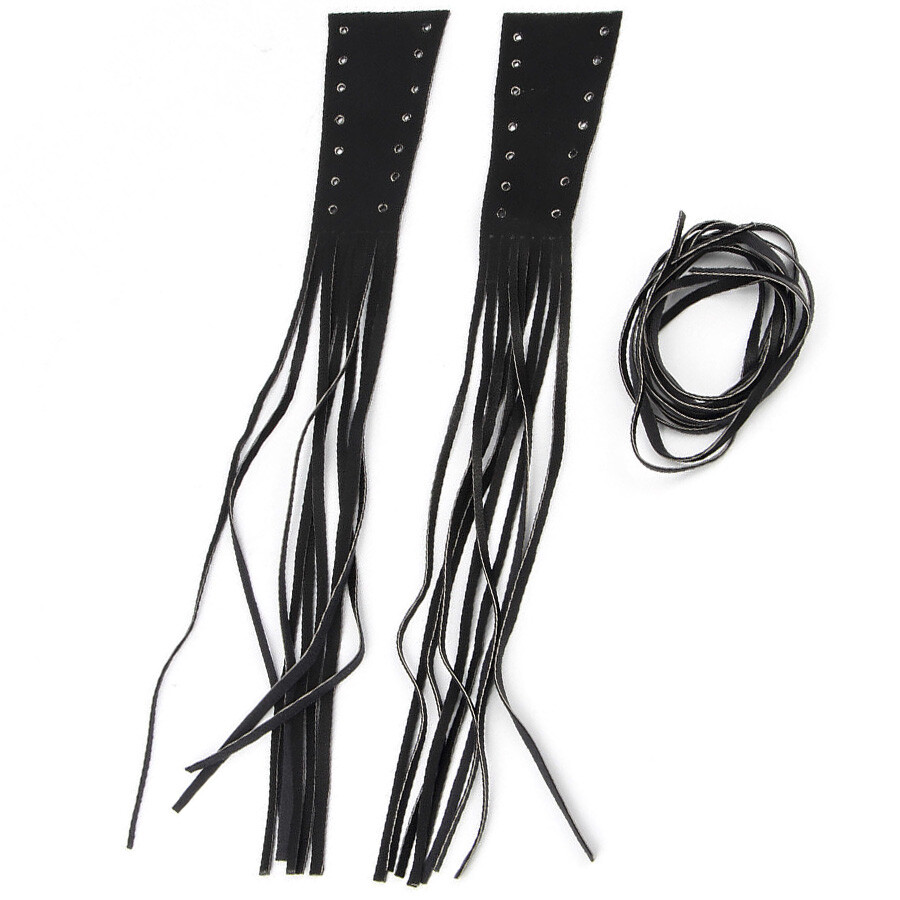 Motorcycle Handlebar Clutch Brake Lever Fringe Grip Tassels PU Leather ...