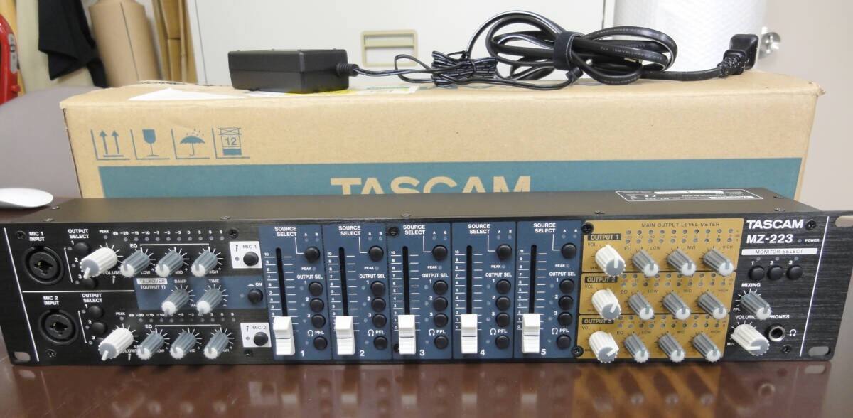 TASCAM MZ-223 3-Zone Commercial Mixer Rack Mount Mixer 2U Unused | eBay