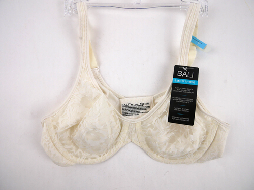 Bali Women's Passion for Comfort Back Smoothing Underwire Bra 42D Pearl ...