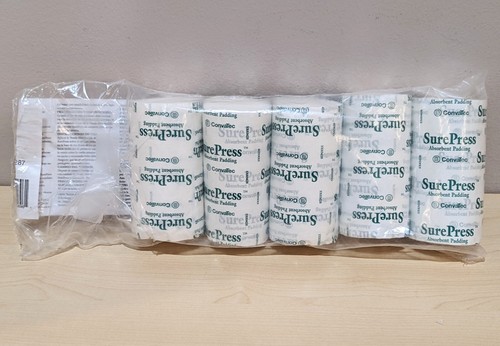 5 ConvaTec SurePress Absorbent Padding Absorbing Bandages 10 cm x 3 m ...
