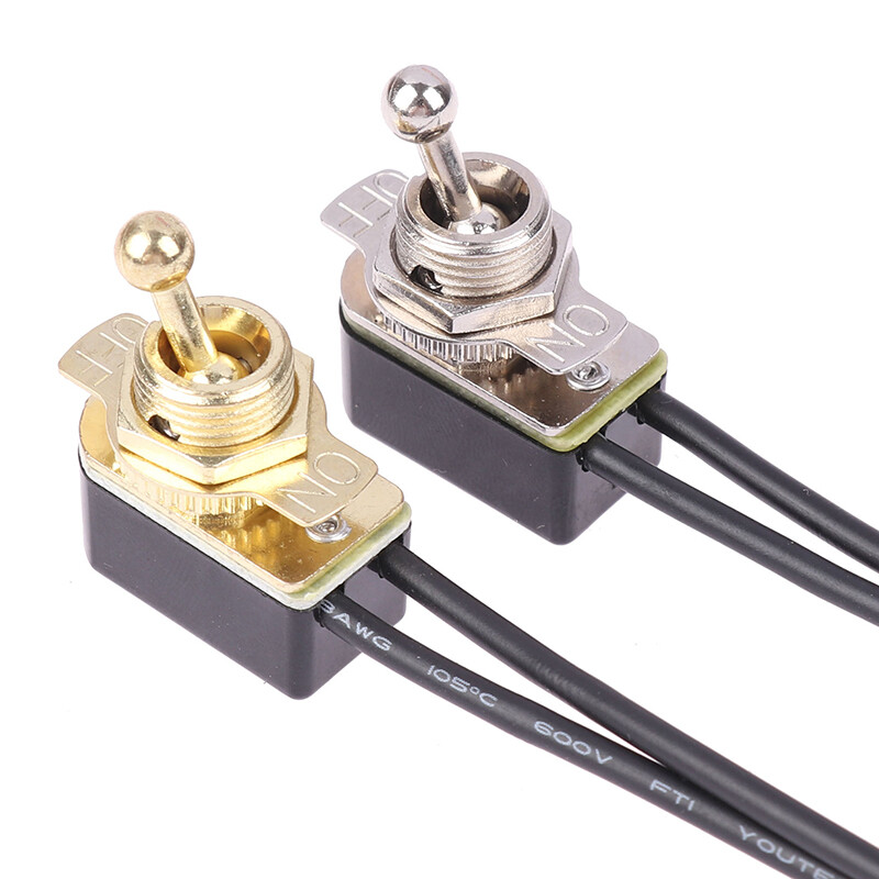 AC 250V 3A On/Off Prewired Standard Toggle Switch With Cable Contacts ...