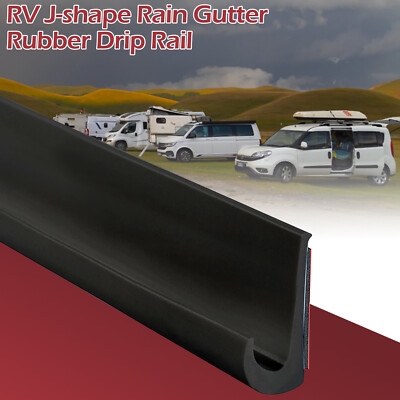 RV Rain Gutter Rubber Drip Strip TPE Rain Strip J-Shaped Roof Rain ...
