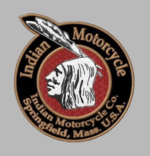 INDIAN MOTORCYCLE EMBROIDERED PATCH IRON/SEW ON~4-3/4"x4" SPRINGFIELD ...