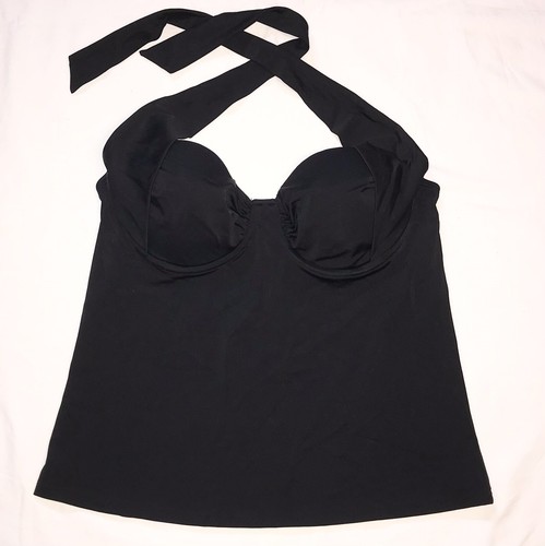 LANDS END Black Halter UNDERWIRE Tankini Top 10 | eBay