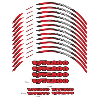 Motorcycle Wheel Sticker Waterproof Rim Stripe for Honda VFR800F 2010 ...