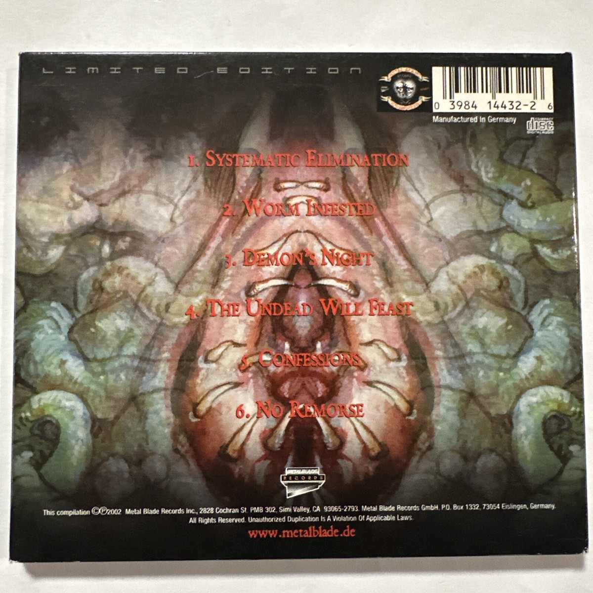 Cannibal Corpse Worm Infested Cannibal Corpse Worm Infested (album