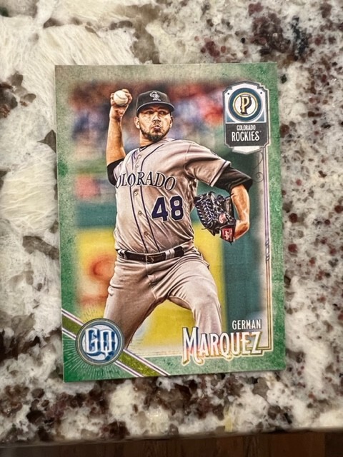 2018 TOPPS GYPSY QUEEN GREEN PARALLEL CARD COLORADO ROCKIES GERMAN ...