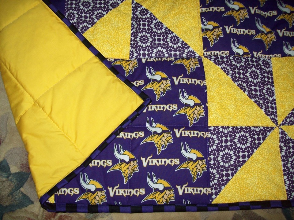 New Handmade Minnesota Vikings Inspired Baby Crib Quilt Comforter ...