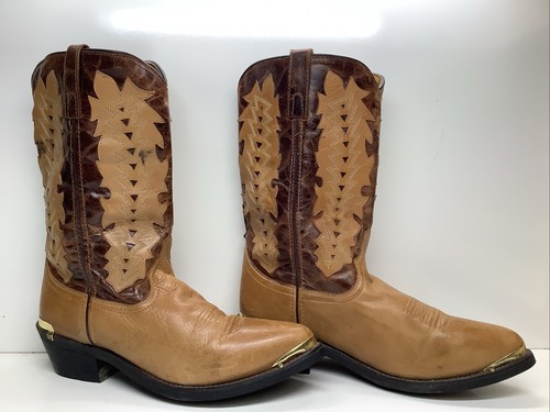 MENS LAREDO COWBOY TOE RAND BROWN BOOTS SIZE 12 D | eBay