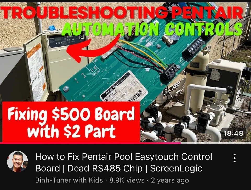 Pentair 520657 Motherboard For EasyTouch Pool+Spa Read Description | eBay