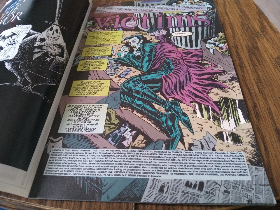 Morbius The Living Vampire #14 October 1993 Marvel Comics | eBay