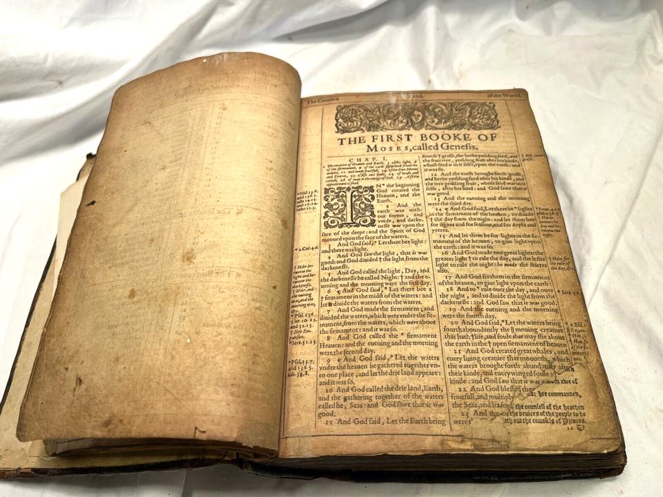 1612, 1613 Authentic Original King James Bible Rare Antique Old New ...