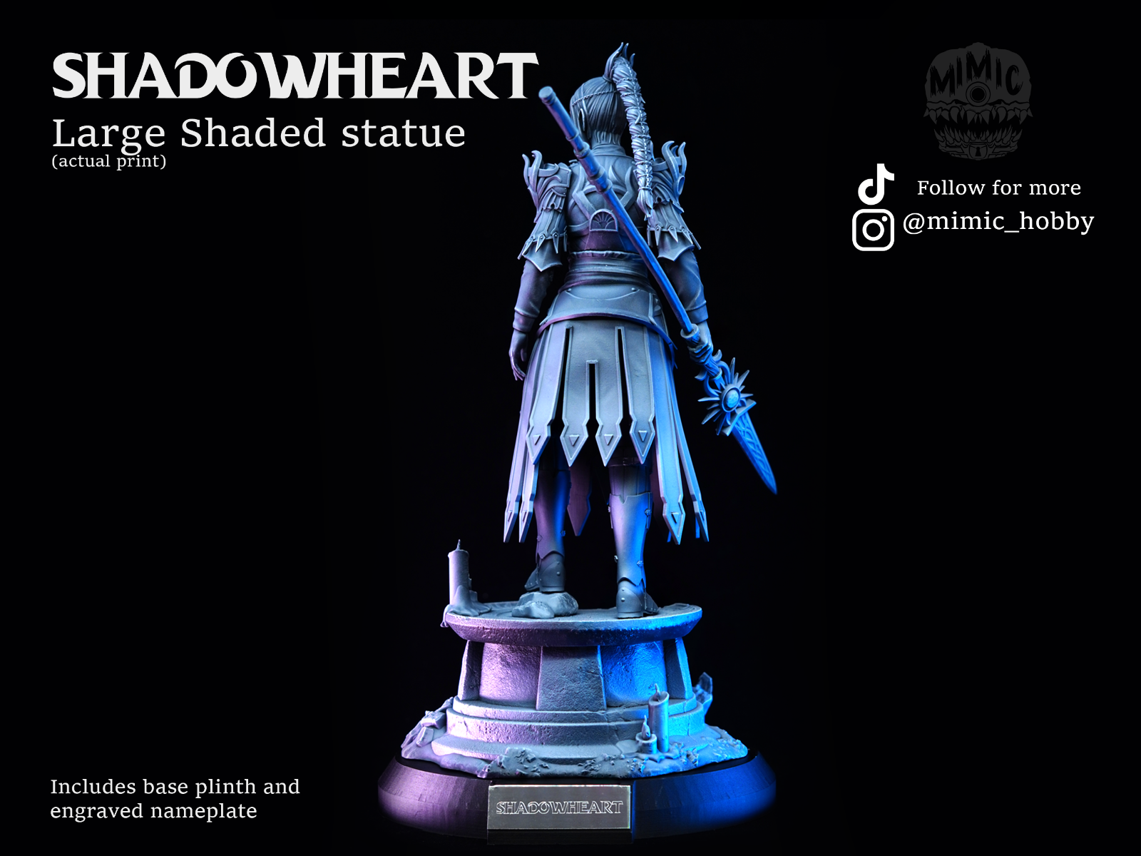 Shadowheart Resin Model Kit -Baldurs Gate 3 - Large 1:8 scale - 9 Inch ...