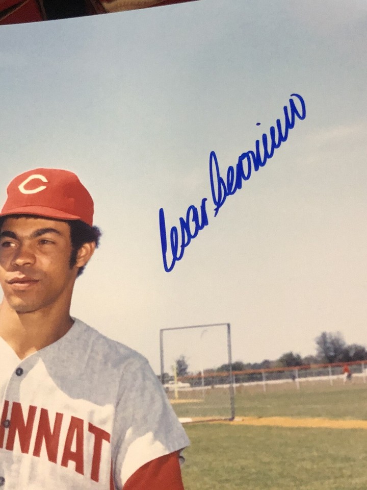 Cesar Geronimo SIGNED 8x10 Photo Cincinnati Reds AUTOGRAPHED Big Red ...