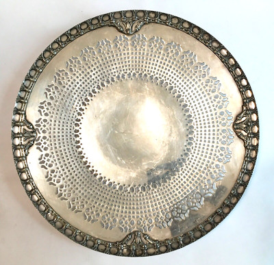 Silver Plated Footed Platter Reticulated aka Pierced, 11.5” Vintage ...
