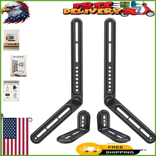 Adjustable Soundbar Mount Bracket for TVs - Fits Most Soundbars Up to ...