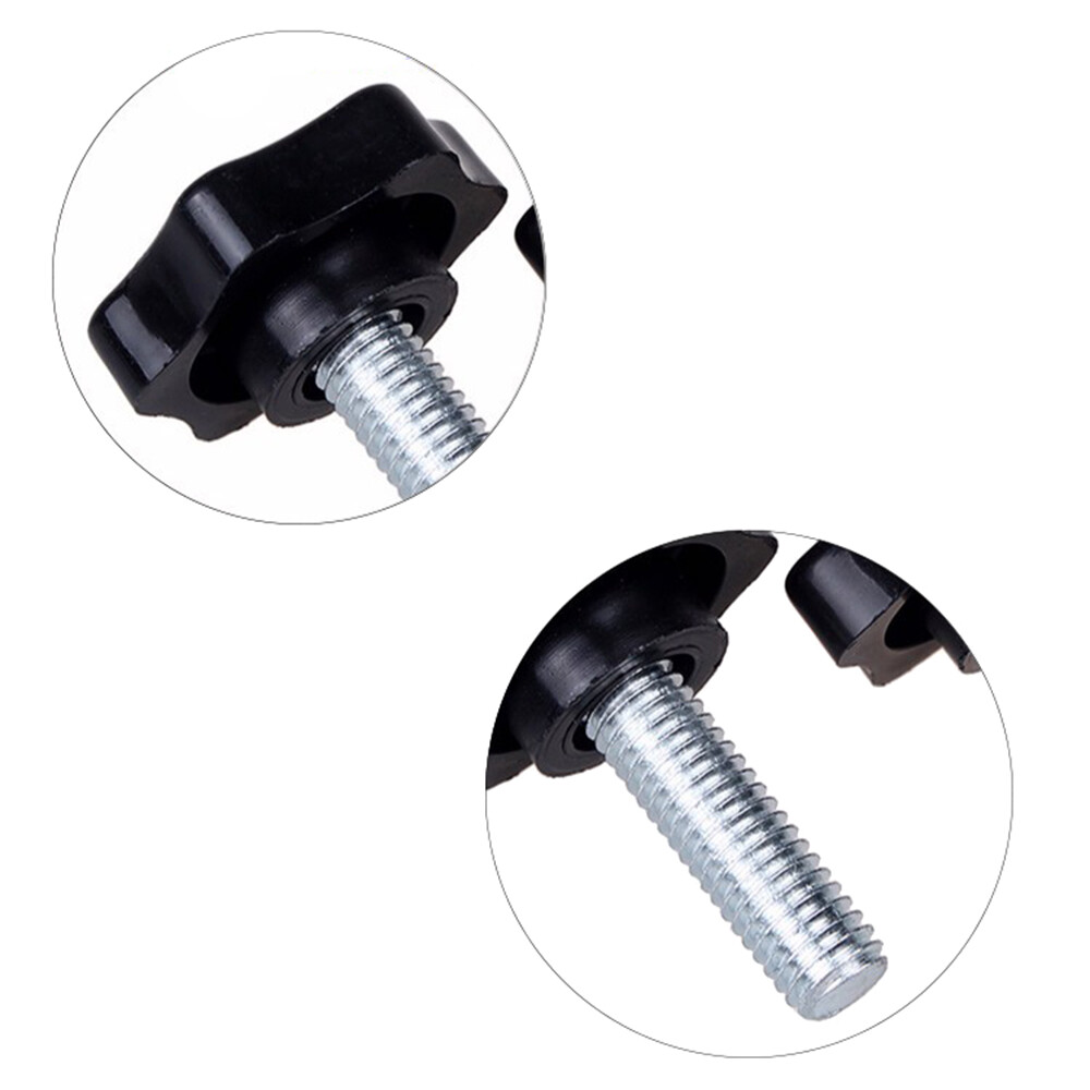 M4 M5 M6 M8 M10 Thumb Screws Hand Knob Bolts Black Plastic Hexalobular ...
