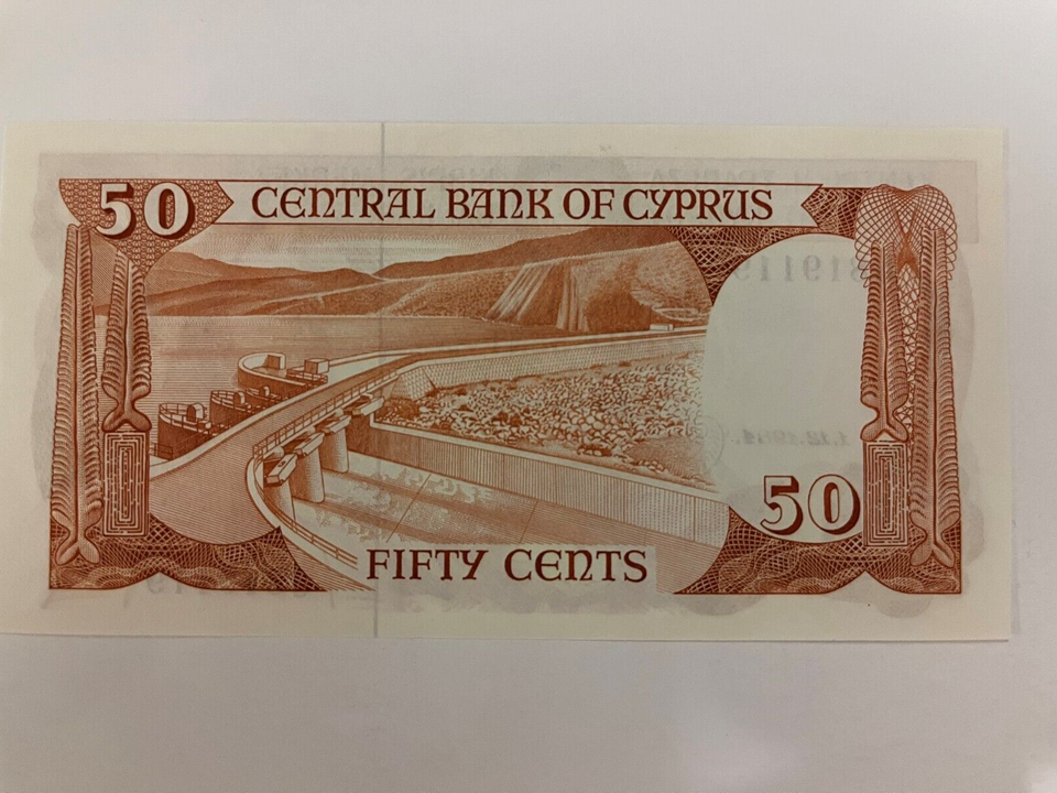 1984 Cyprus 50 Sent World Banknote | eBay