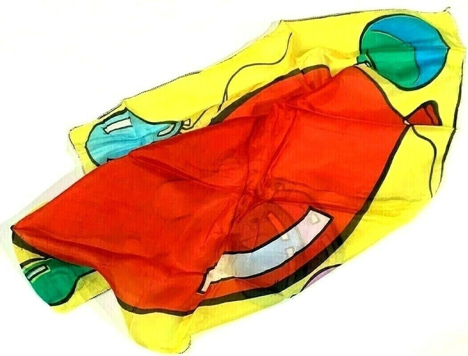 19” BALLOON HANK Red Clown Appearing Production Silk In Magic Trick ...