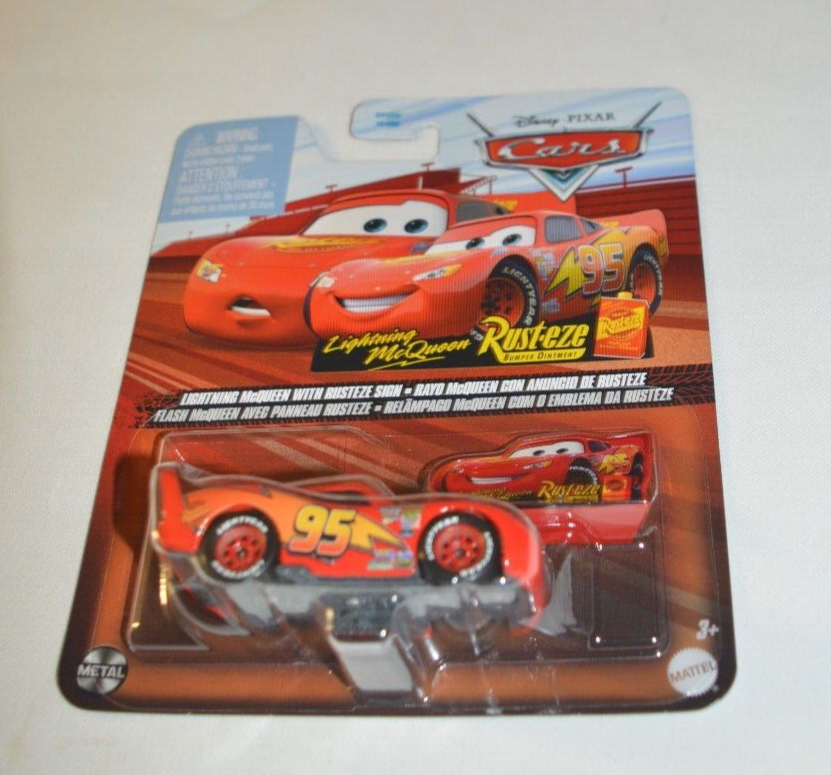 DISNEY PIXAR CARS 2024 - LIGHTNING McQUEEN # 95 WITH RUSTEZE SIGN RED ...