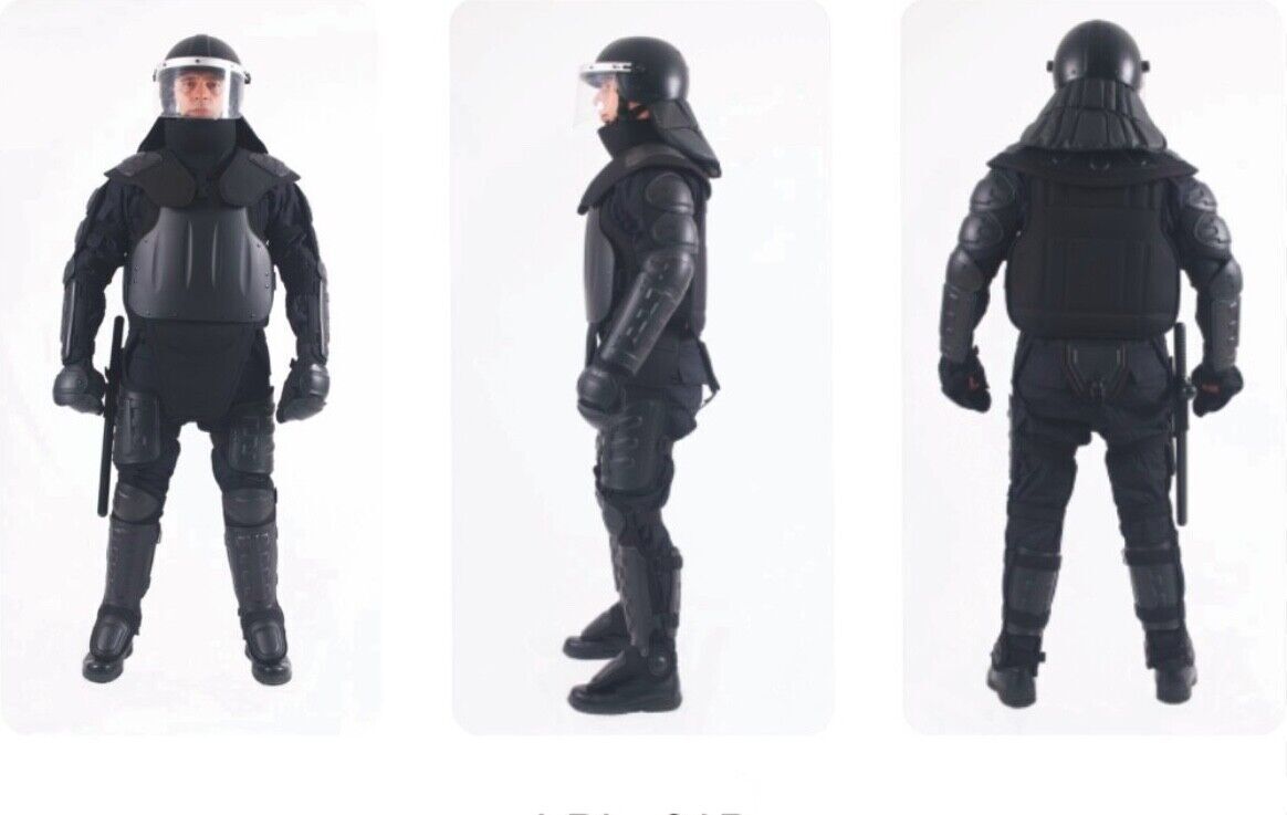 Complete Full Tactical Anti Riot Police Gear Suit Armor Helmet Guard ...