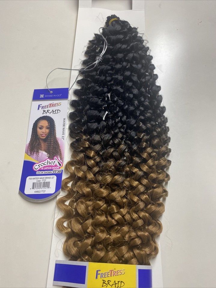 SHAKE_N_GO_FreeTress_Synthetic Hair Braids_Water_Wave_Bulk_22"_#TT27 ...