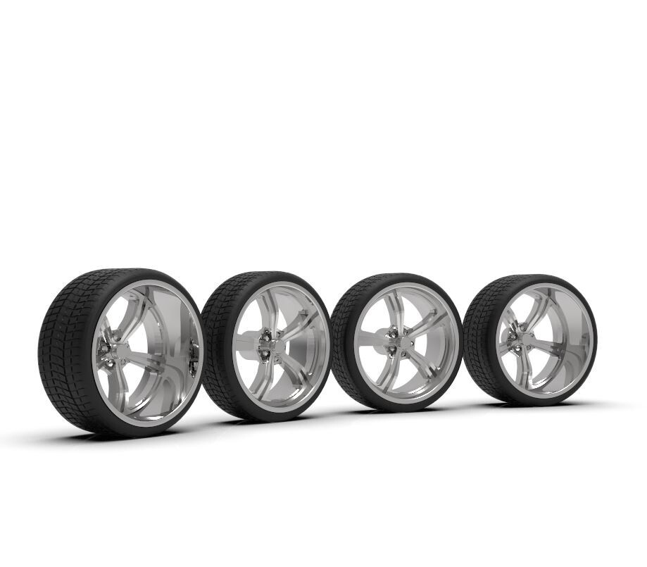 1:24 30” Ace Deep Dish Wheels On Low Pro tires. 3D Printed | eBay