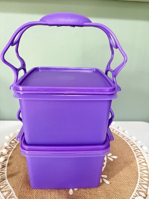 Tupperware Set Of Two Containers with Handle Purple , Carry All | eBay