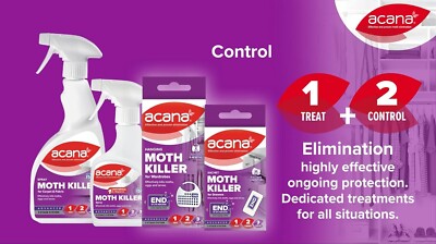 Acana Moth Care Range - Complete Range, Sachet, Hanging, Spray, Moth ...