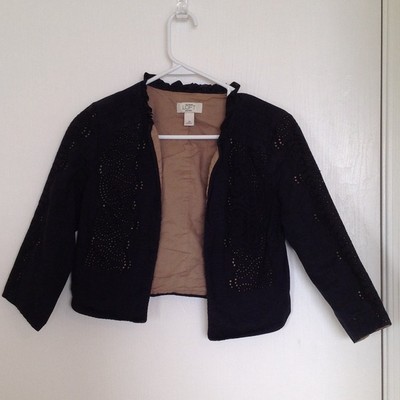 LOFT Navy Eyelet Lace Jacket - Size 2 Petite (2P) | eBay