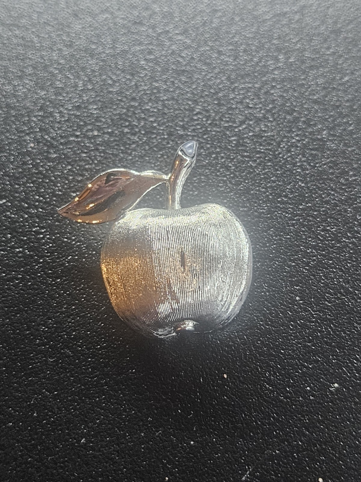 1950's Vintage Trifare Silver Toned Apple Pin - Gem