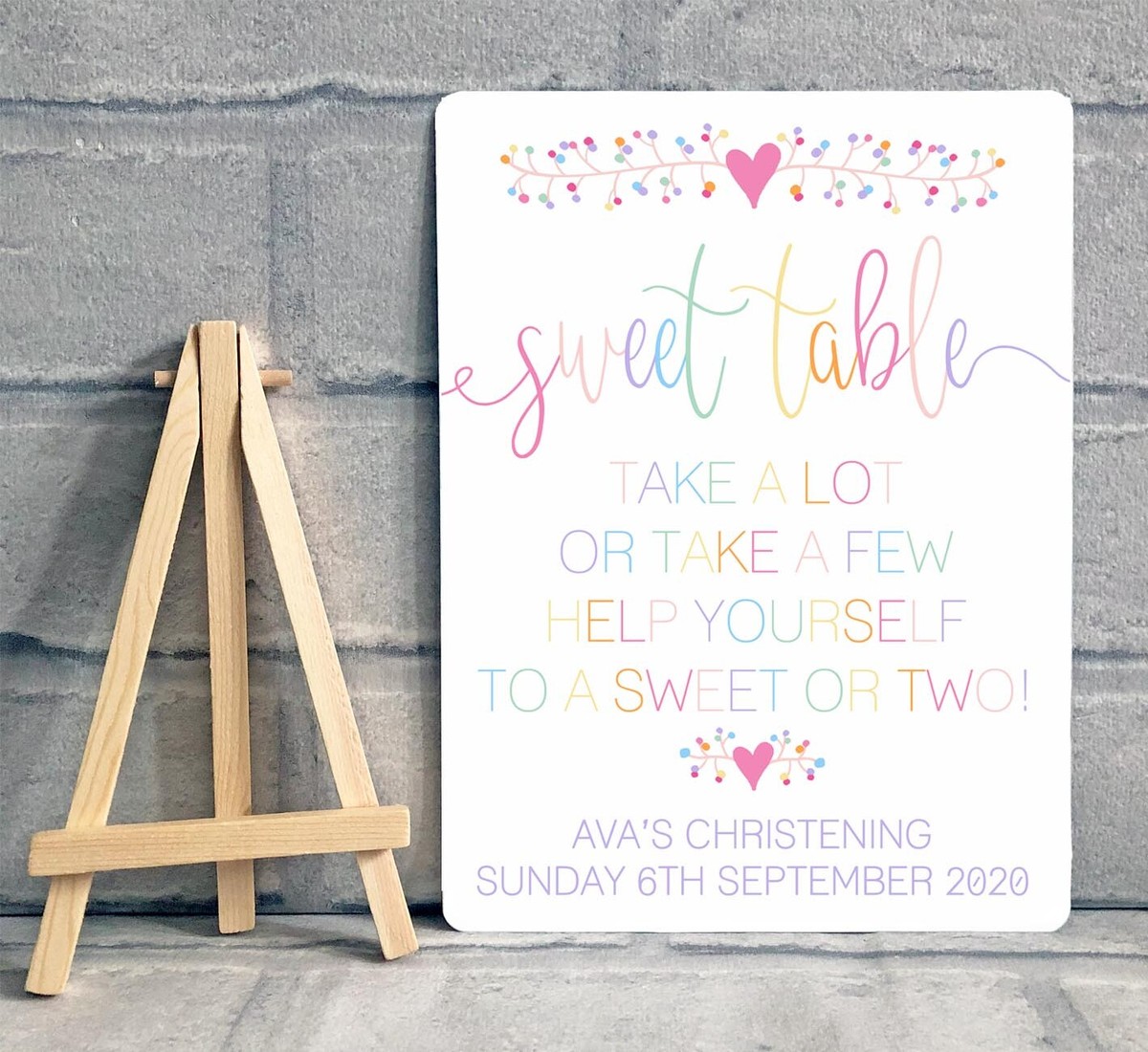 Candy Table Sign Wording