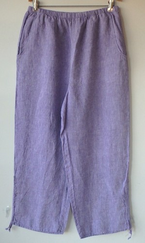 FLAX Designs Linen Zen Pant L NWOT Amethyst Yarn Dye | eBay