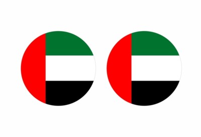 2x sticker flag decal round vinyl national roundel united arab emirates ...