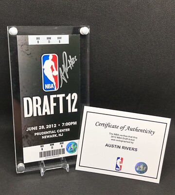 2012 NBA Draft Ticket Austin Rivers ON CARD AUTO JUMBO VARIATION SSP RC ...